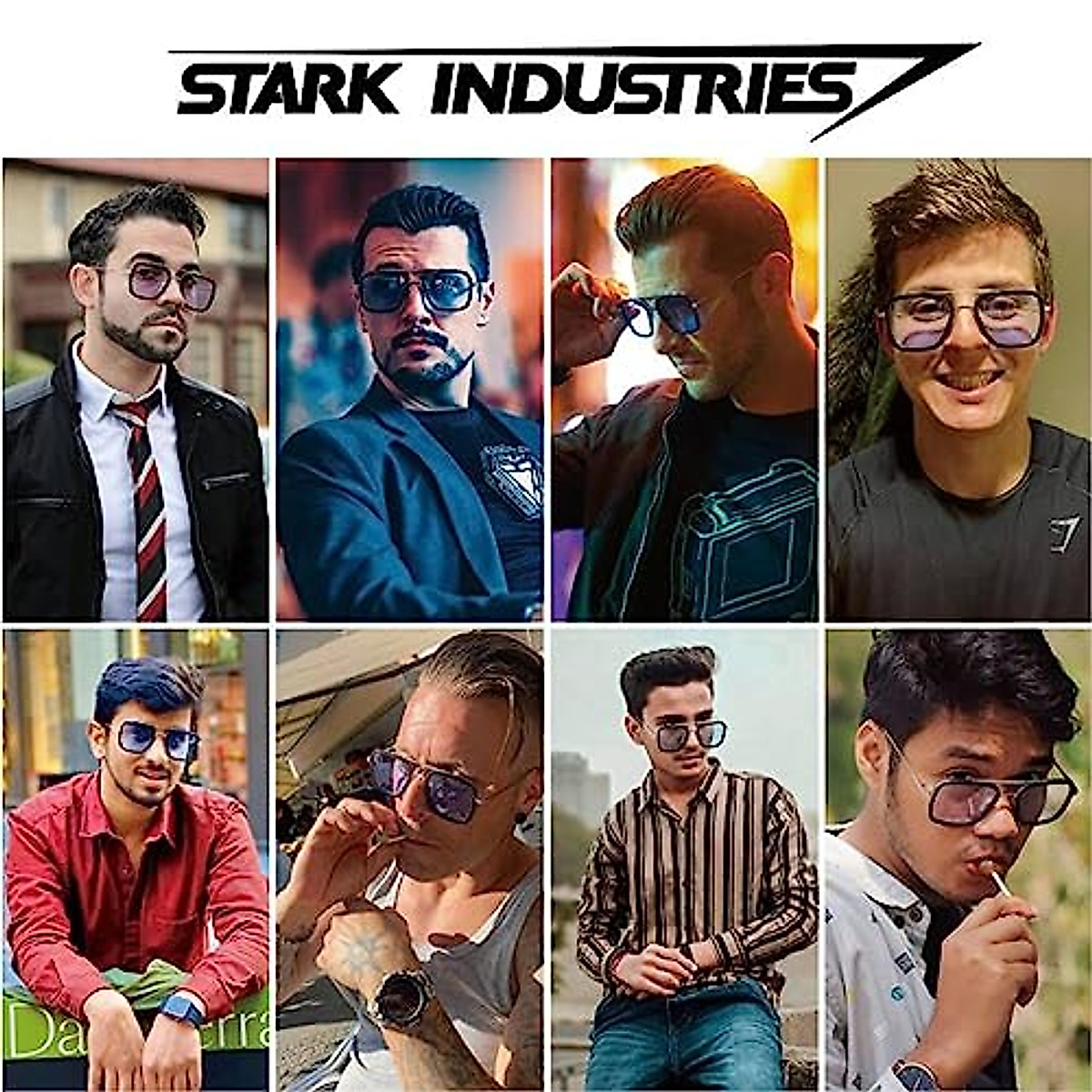 SHEEN KELLY Trendy Square Pilot Sunglasses Men Women Vintage Rectangular Metal Frame Shades Eye Glasses