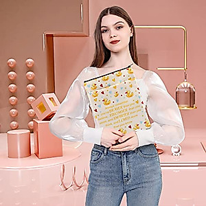 WSNANG Duck Gifts for Duck Lovers Duck Book Sleeve with Zipper Duck Book Protector Pouch Sleeve Book Cover for Paperback Animal Lover Gift (Duck BS)