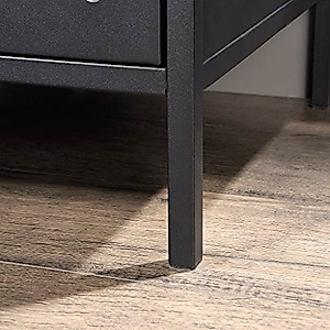 Sauder Boulevard Café Night Stand, L: 14.49" x W: 14.96" x H: 24.02", Black Finish