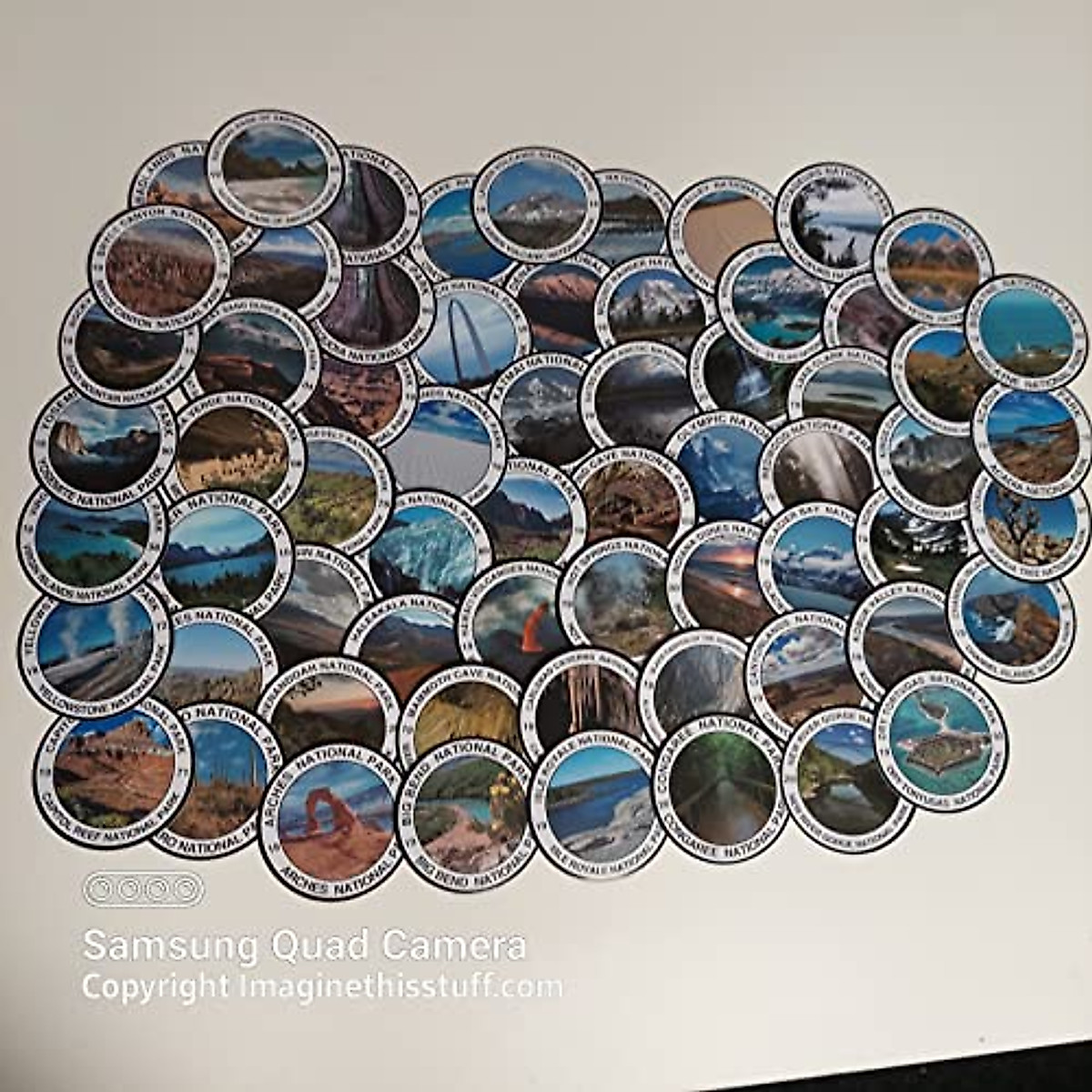 All 63 National Park Stickers - 3 inches Each