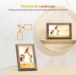 HAOVM 10.1 Inch Smart WiFi Digital Picture Frame,1280x800 HD IPS Touch Screen,64GB Large Storage,2GB RAM,WiFi Digital Photo Frame Load from Phone,Motion Sensor,Auto-Rotate,Wall Mountable,Gift for Mom