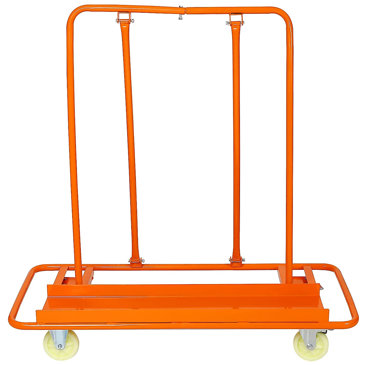 Veemuaro Heavy Duty Drywall Sheet Cart, Panel Dolly Cart 1600LBS Load Capacity with Four 5" Wheels, Service Cart for Garage, Home, Warehouse (Orange)