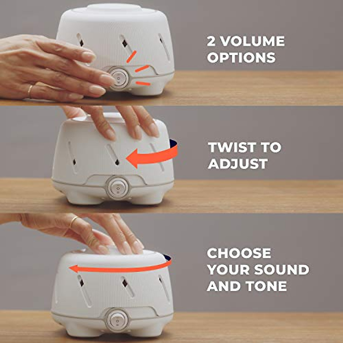 Yogasleep Dohm (White/Gray) The Original White Noise Machine, Relaxing Natural Sound from a Real Fan, Sleep Aid & Noise Cancelling For Adults & Baby, Office Privacy & Meditation, Baby Registry