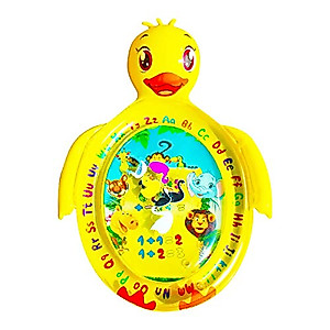 SUNSHINE-MALL Duck Baby Water mat, Tummy Baby Toys, Inflatable Play Mat Water Cushion Baby Toys, Fun Early Development Activity Play Center for Newborn (91 x 71 cm)
