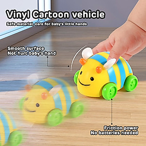 XQW Baby Toys Soft Cars for Toddlers 1-3,Rubber Toy Cars for 1+ Year Old Boys Girls,6pcs Push and go Toys car with 57"*38.5" playmat,Toddler Educational Toys Cars Gift for 1 2 3 4 Year Old boy Girl