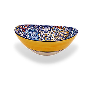 Portuguese Pottery Alcobaça Ceramic Side Dish Serving Bowl - Set of 2