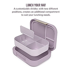 Bentgo® Modern - Versatile 4-Compartment Bento-Style Lunch Box, Leak-Resistant, Ideal for On-the-Go Balanced Eating - BPA-Free, Matte Finish and Ergonomic Design (Orchid)