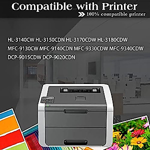 TN221 Toner Cartridges: 4-Pack TN-221 Compatible for TN221BK TN221C TN221M TN221Y Toner Replacement for Brother HL-3170CDW MFC-9130CW MFC-9330CDW MFC-9340CDW HL-3140CW HLL3170CDW Printer