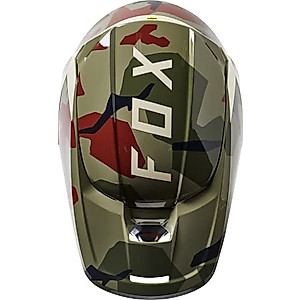 Fox Racing V1 Core Motocross Helmet, BNKR Green Camo, XX-Large