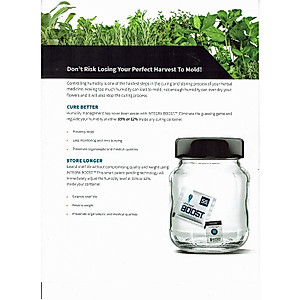 Integra Boost 67g 62% Percent 100 Pack for Humidity Control- Premium Humidifier Packets Preserve Herb Smell. Moisture Curing Gel Packs for Cigar, Humidor and Cannador. Free Legalize Tomatoes Sticker