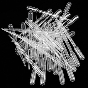 SEUNMUK 80 Pack Dia 90mm x 15mm Plastic Petri Dishes with Lid, Sterile Petri Dishes, Lab Petri Dishes with 200 PCS 3ml Transfer Pipettes for School and Laboratories