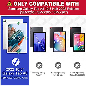 WESOROL Case for Samsung Galaxy Tab A8 10.5 Case,3 Layer Rugged Military Grade Shockproof Case for Galaxy A8 Tablet Case with 360 Rotatable Stand&Hand Strap,Samsung Tab A8 Case(SM-X200/X205/X207)