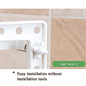 LEAYAN Under Sink Storage Storage Shelf for Bathroom Kitchen, Bathroom Under Sink Organizers and Storage Multi-Purpose Shelves for Kitchen Under Sink Rack Shelf, White 60x26x38cm