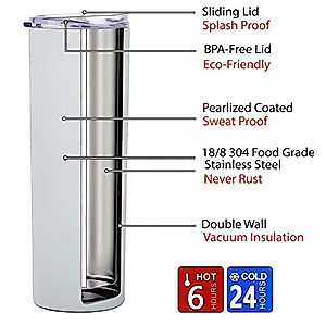 Purple Butterfly Style Butterfly Lover Inspiration Motivational Love Faith Hope Tumbler Cup with Lid, Double Wall Vacuum Thermos Insulated Travel Coffee Mug or Gym Fitness Travel Office Use 20oz