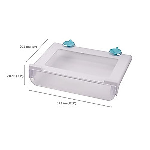 Joseph Joseph FridgeStore Under-Shelf Storage Drawer, One Size, Clear/Blue