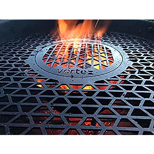VORTEX (IN)DIRECT HEAT® Grill Grate Replacement for 22 Kettle, UDS OR KAMADO Style Charcoal BBQS with Removable Searing Grate - 22 in