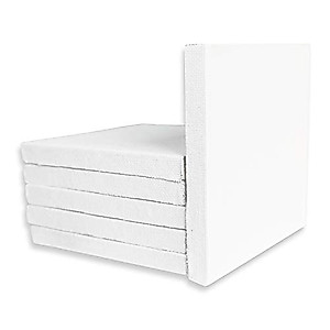 LWR CRAFTS Mini Stretched Canvas 4" X 4" Pack of 6