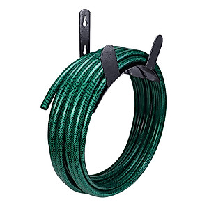 Deluxe Wall Mount Garden Hose Hanger Duty Metal Hose Holder Easily Holds 125 3/4’’ Hose