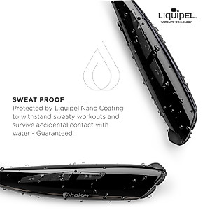 phaiser BHS-950 Bluetooth Headphones with Charging Case, Retractable Neckband Earbuds with Microphone, Wirefree Sweatproof Inear Earphones, Wireless Portable Cordless Stereo Headset, Blackout