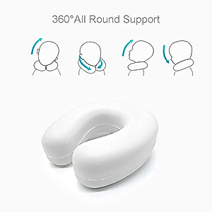 Gluck Plants Travel Pillow,Neck Pillow for Traveling U Shaped Memory Foam Green Portable Headrest Sleep Airplane Travel Neck Pillow for Flight,Car & Home,Office