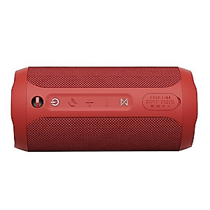 EDUPLINK Bluetooth Speaker, Portable Wireless Speakers, Waterproof IPX7 Speaker, TWS Pairing Stereo, Long Playtime for Home, Travel, Red