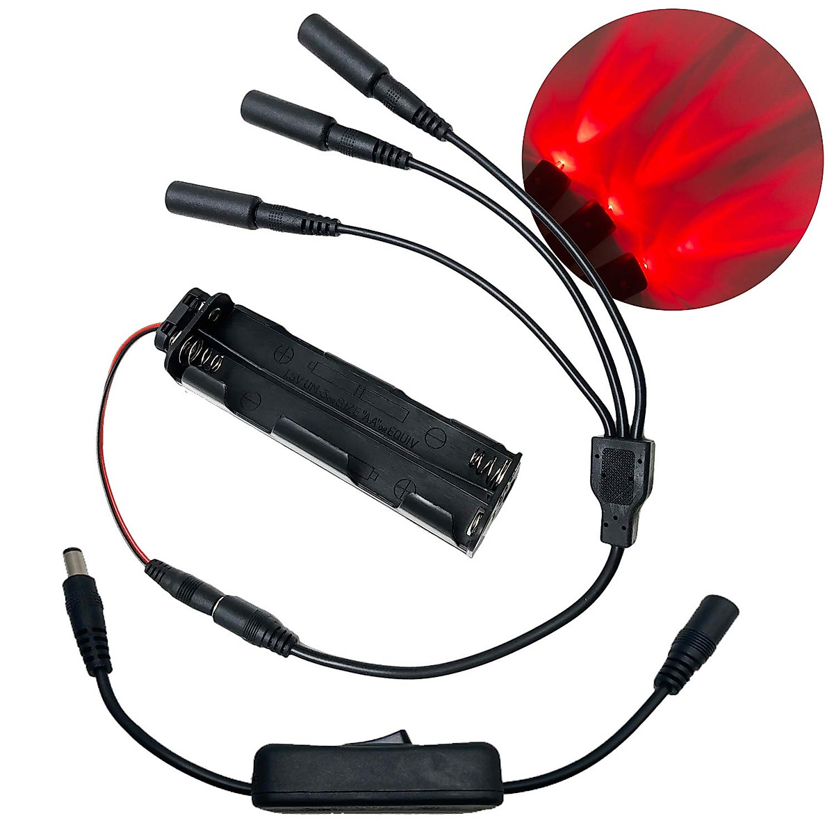 Prop and Scenery Lights Red Led Light 3 Head Micro Special Effects Kit 12v 9v Dc Theatrical Costumes Christmas Lighting