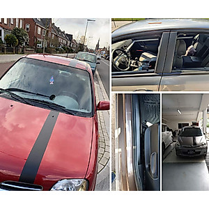 LZLRUN Matte Black Vinyl Wrap Self Adhesive Air Release Bubble - Outdoor Rated for Automotive Use - 12" x 60" Knife + Hand Tool (1FT X 5FT)