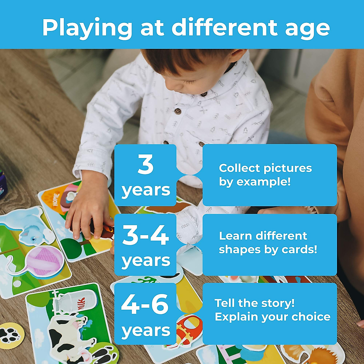 Toddler farm animals barn set board games, speech therapy toys, matching game little people farm, fine motor skills toys, sensory toys for toddlers 3-4, Toddler Puzzle, Staking games for toddlers