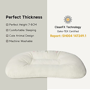 Choc chick Toddler Pillow,20X14inches Machine Washable Soft Hypoallergenic Kids Pillows,Child Cute Animal Perfect Toddler Pillows for Sleeping 2 Year Old (Cat)