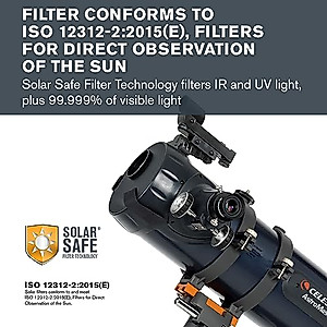 Celestron – EclipSmart Safe Solar Eclipse Telescope Filter – Meets ISO 12312-2:2015(E) Standards – Works on AstroMaster 114EQ & Celestron 114AZ-SR Telescope – View Eclipses & Sunspots – Safe, Snug Fit