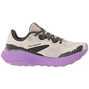 New Balance Women's DynaSoft Nitrel V5 Trail Running Shoe, Timberwolf/Phantom/Electric Purple, 8 Wide