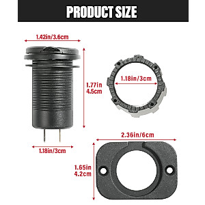 ESEWALAS 12V USB Power Outlet with Switch, 56W USB-C Charger, Waterproof, Compatible with Smartphones and Tablets