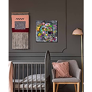 Kepgonegu Canvas Wall Art Modern Wall Decor Abstract Wall Art for Bedroom Banksy Graffiti Wall Art Ready to Hang Size 13.5" W x 13.5" H