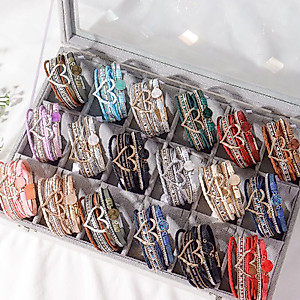 choice of all Boho Bracelets for Women,Chunky Leathe Bracelets Heart Stackable Boho Cuff Bangles Trendy Handmade Costume Jewelry