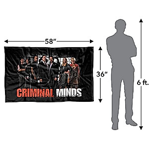 LOGOVISION Criminal Minds The Brain Trust Officially Licensed Fleece Blanket 36" x 58"