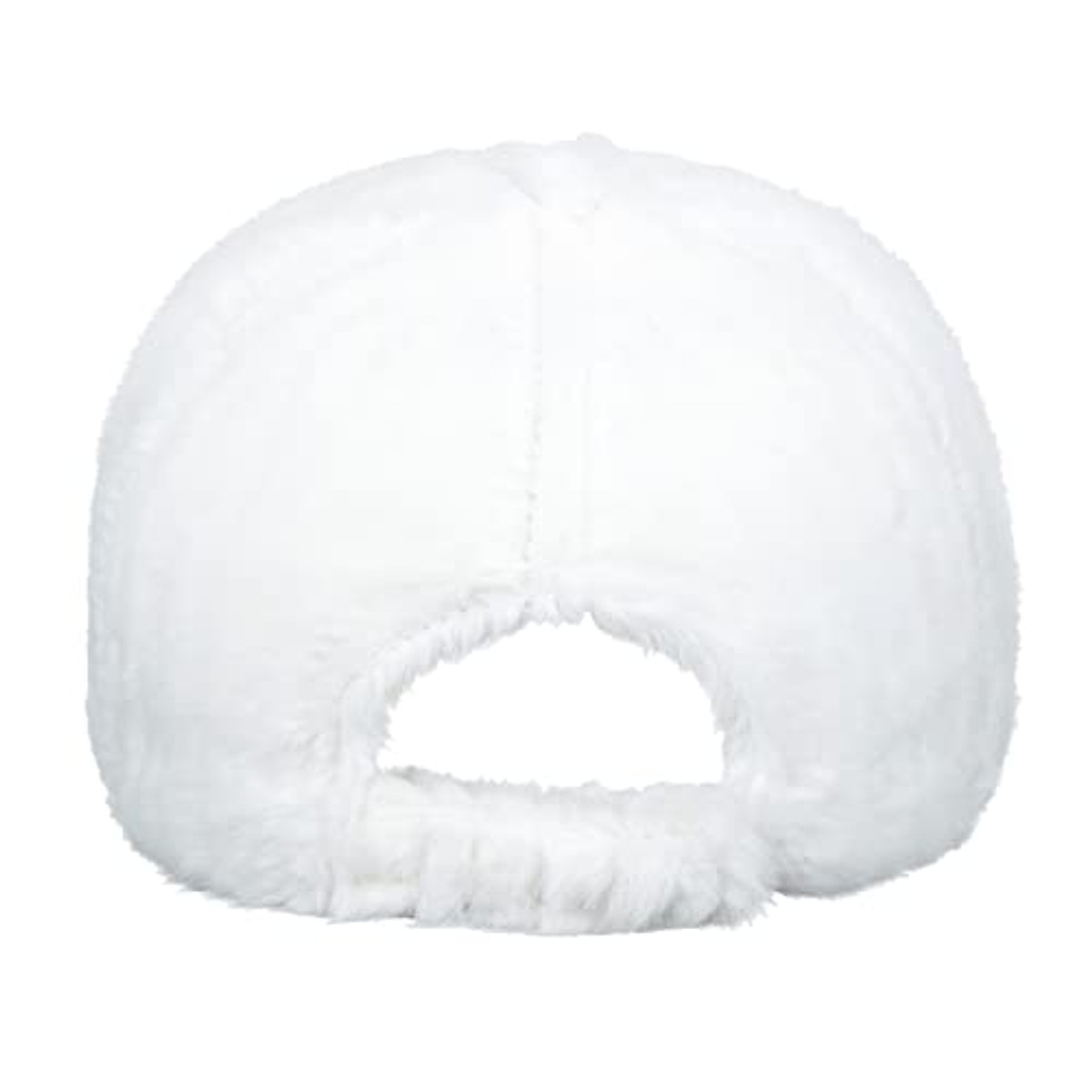 BCDlily Sherpa Furry Baseball Cap Winter Fashion Warm Baseball Hats for Women Ladies (White)