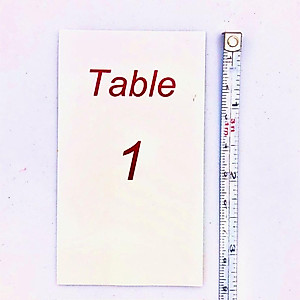 Bunco Table Number Stands with Table Numbers 1-4. Perfect for any Bunco or Casino Themed Party Party. Heavy Red Acrylic Dice Table Number Stands with Premium Gloss Finish. Bunco Supplies.
