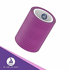 Dynarex 3297 Sensi-Wrap Self-Adherent Bandage Roll, Purple, 2" x 5 yds Size, 180" Length, 2" Width, Pack of 36