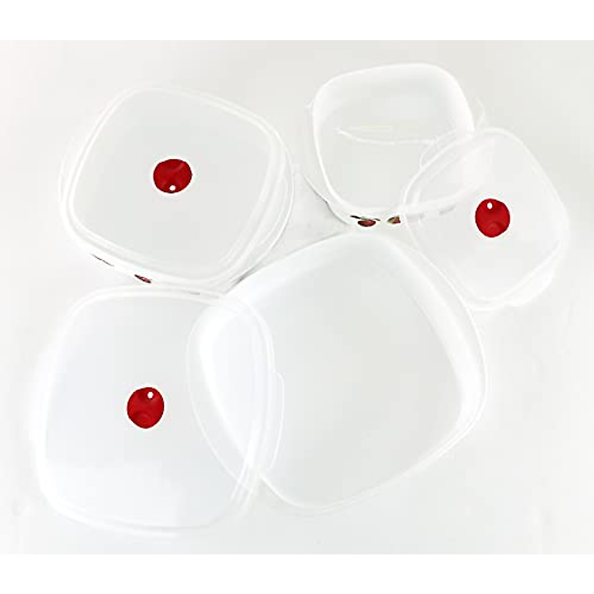 Reston Lloyd Cookware & Storage, Adjustable Vent on Lids Microwavable Cookware/Storage Set, Multiple Sizes, Harvest Apples (20999)