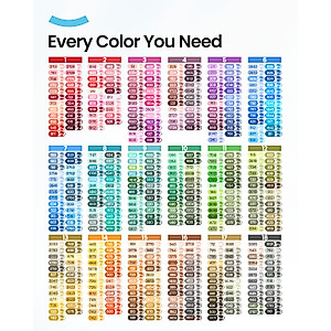 ARTDOT 5D Diamond Painting Beads, 445000 Pieces 445 Colors Round Drills Diamond Art Accessories Gem Art Nails Crafts (1000pcs per Bag)