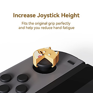 GeekShare Cute Animal Theme Thumb Grip Caps,Compatible with Nintendo Switch/OLED/Switch Lite,Soft Silicone Joystick Cover,4PCS - Shiba Inu