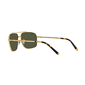 Ray-Ban RB3796 Square Sunglasses, Legend Gold/Green, 62 mm