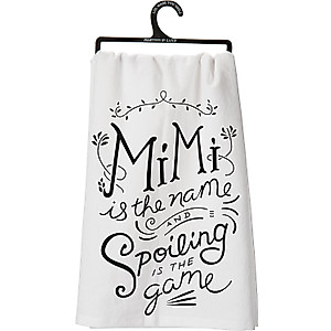 18TH STREET GIFTS Mimi Gift Set - Mimi Dish Towels and Sign for Grandma - Grandma Gifts from Grandchildren or First Time Grandma Gifts