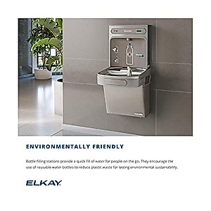 Elkay EZH2O Bottle Filling Station with Single ADA Cooler, Non-Filtered 8 GPH Light Gray