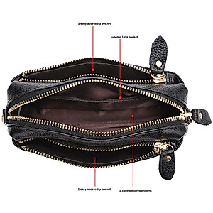 IHAYNER Wristlet Handbag Purses for Women Small Crossbody Bag Lightweight Leather Shoulder Bags