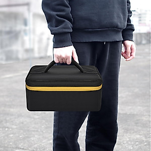 Tool Case Compatible with DEWALT 20V Max XR (DCW600B)/ for Makita XTR01Z 18V LXT Lithium-Ion Cordless Router, Sailcloth Storage Carrying Holder for Dewalt Batteries, Charger, Router Bits (Bag Only)