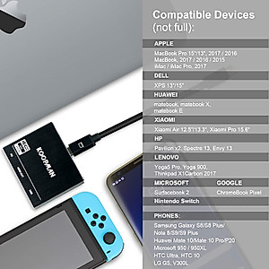 USB C to HDMI Adapter(4K@60Hz) PC-Like Experience for Galaxy S8/S8 Plus/S9/S9+,Note 8, Note 9, Nintendo Switch, Dock for MacBook Pro, Chromebook Pixel and More