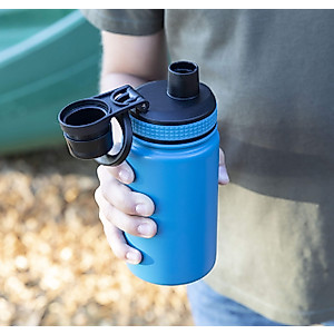 MIRA 12 oz Stainless Steel Kids Water Bottle - Metal Thermos Flask Keeps Cold for 24 Hours, Hot for 12 Hours - Double Wall Vacuum Insulated - Leak Proof BPA-Free Lid - Teal