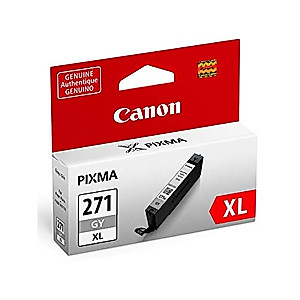 Canon 2 Pack CLI-271 XL Gray Ink Tank for PIXMA MG7720, TS8020, TS9020 Printers - 10.8ml