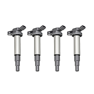 Replacement Ignition Coil Pack Set of 4 - Compatible with Toyota, Lexus, Scion - 1.8L L4 Corolla, Matrix, Prius, V, Plug-In, Vibe, xD, CT200h - Replaces 90919-02252, 90919-02258, UF596, UF619, C1714